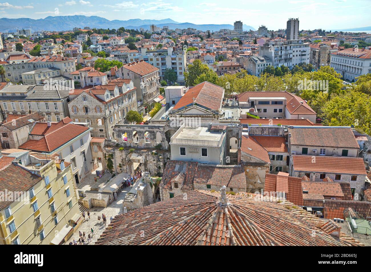 Panoramic view of Split, city in Croatia Stock Photo - Alamy
