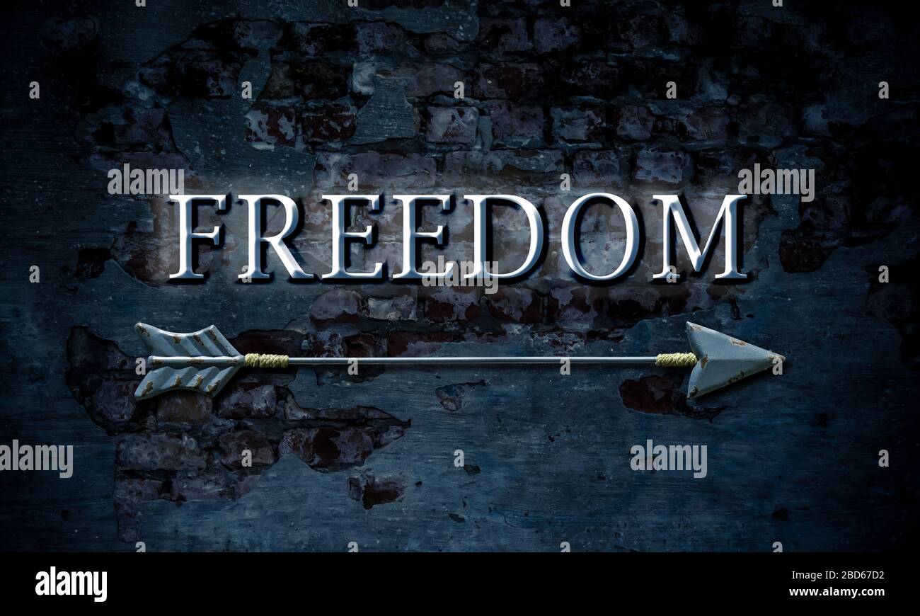 Street Sign the Direction Way to Freedom Stock Photo - Alamy