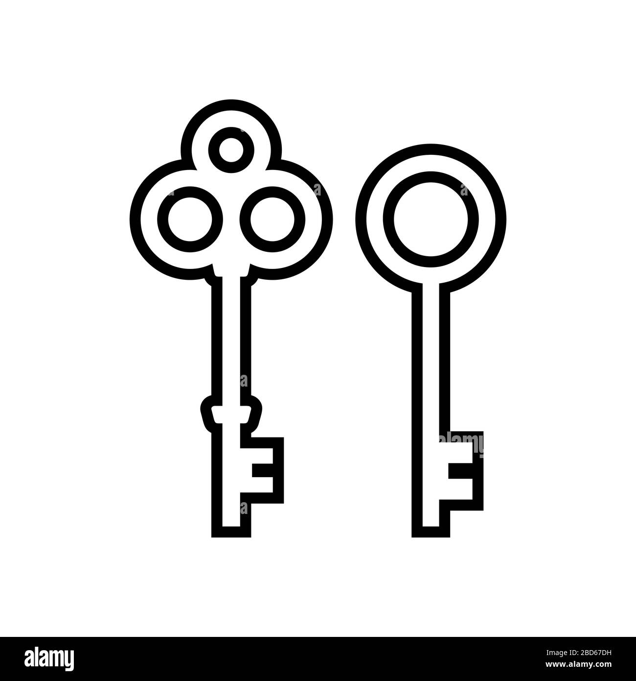 Key icon, lock vector flat design sign Stock Vector Image & Art - Alamy