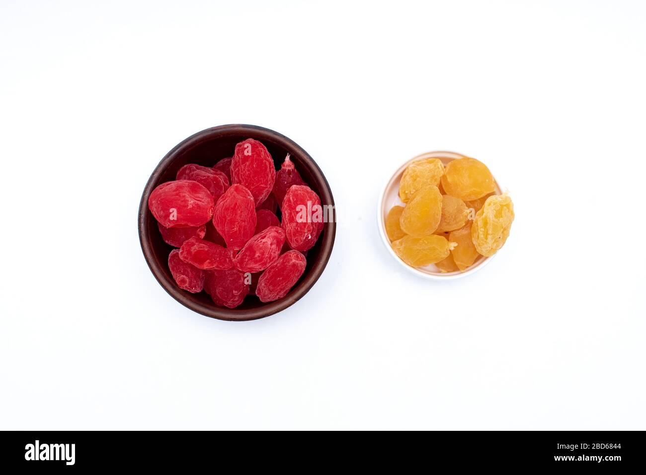 Sweet Candied Fruit closeup on white background Stock Photo - Alamy