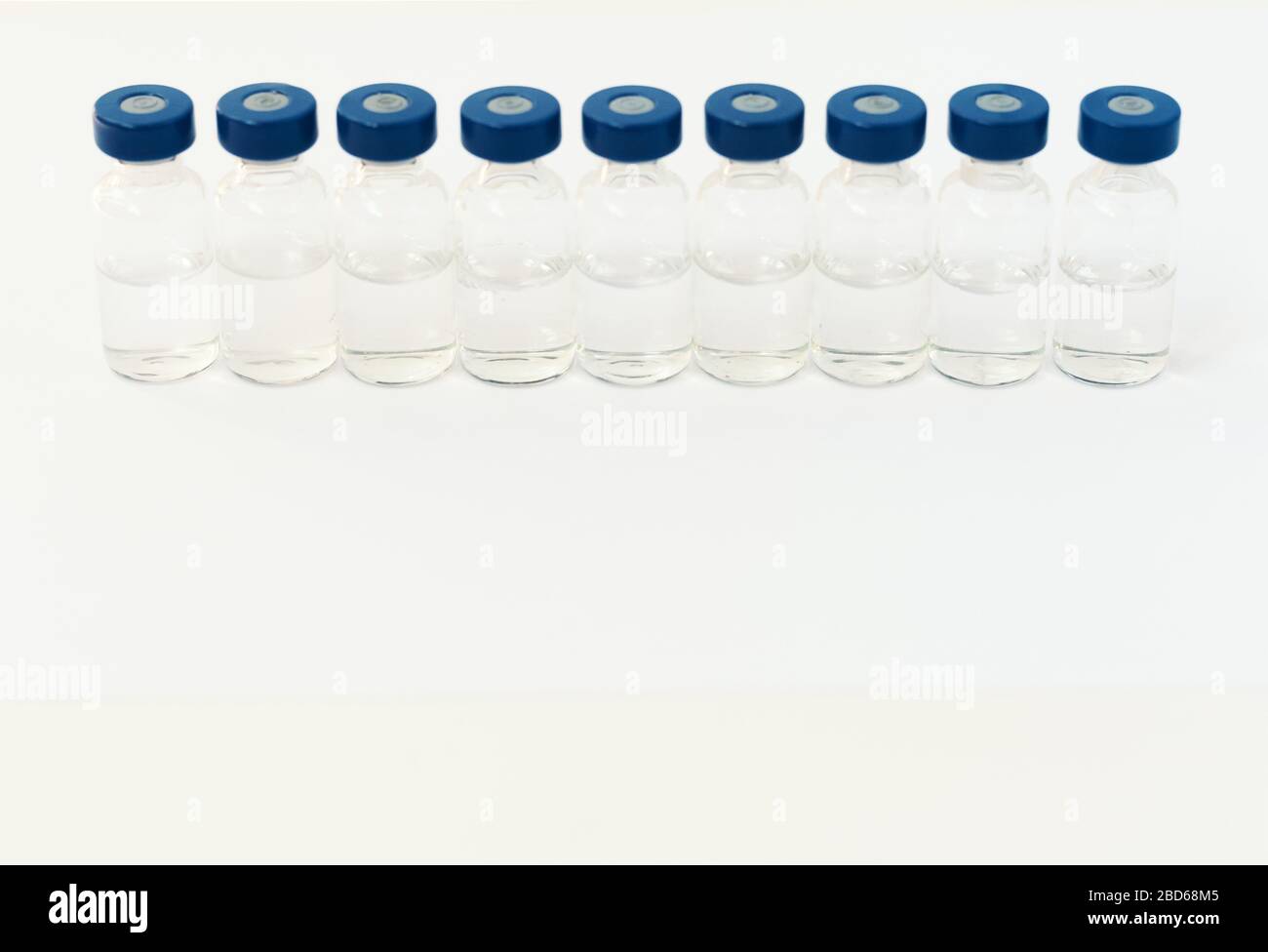 injection ampoules for vaccination on a white background, healthcare ...