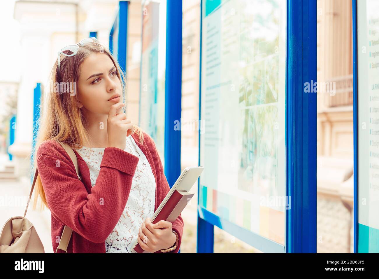 Career choice options student thinking hi-res stock photography and ...