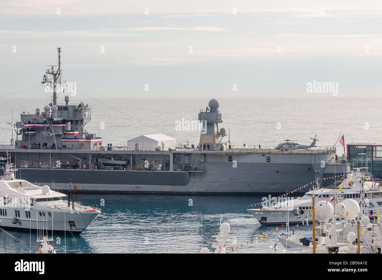 American Warship in Monte Carlo Harbour, Monaco Stock Photo - Alamy