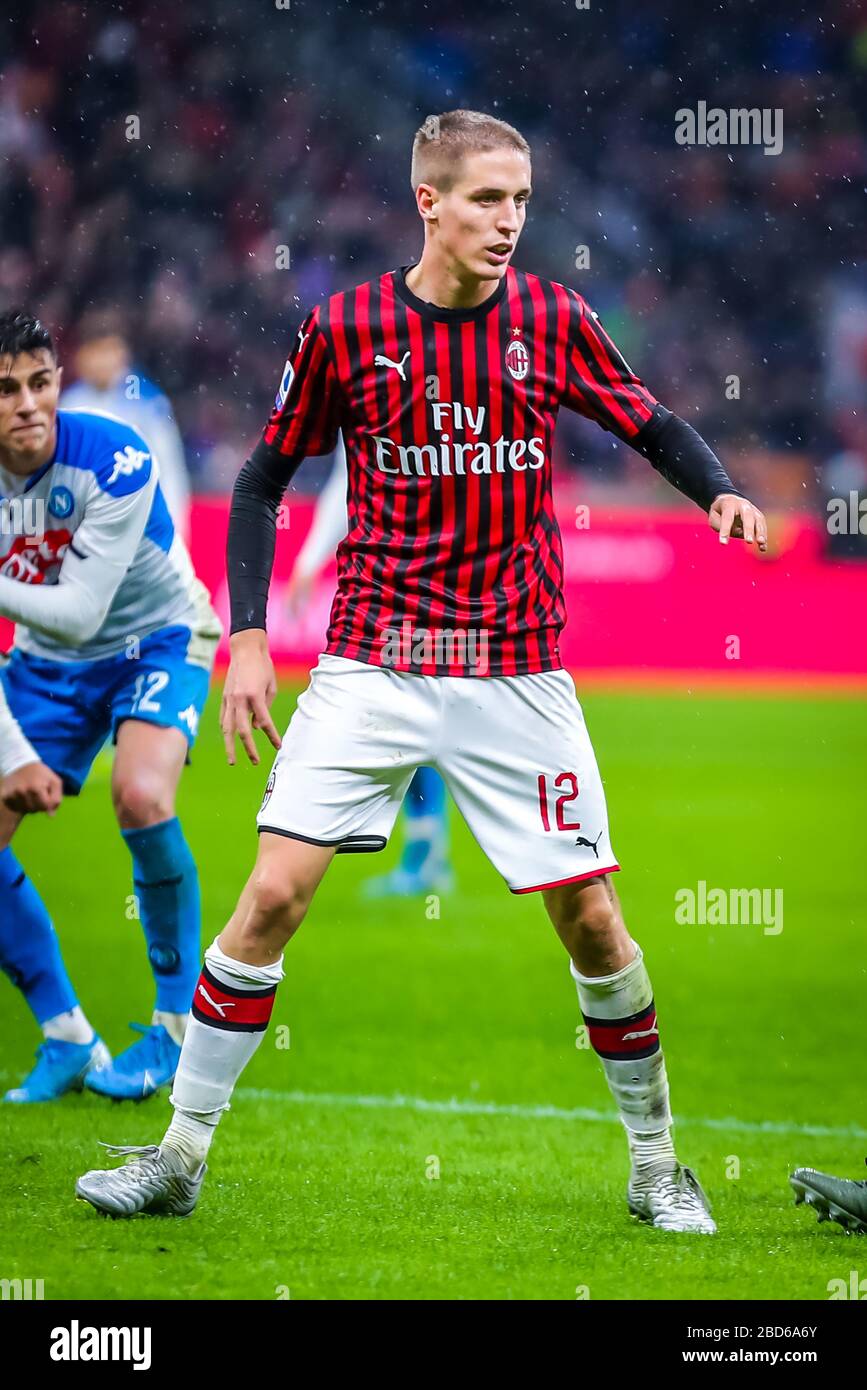Andrea Conti of AC Milan during italian soccer Serie A season 2019/20 ...