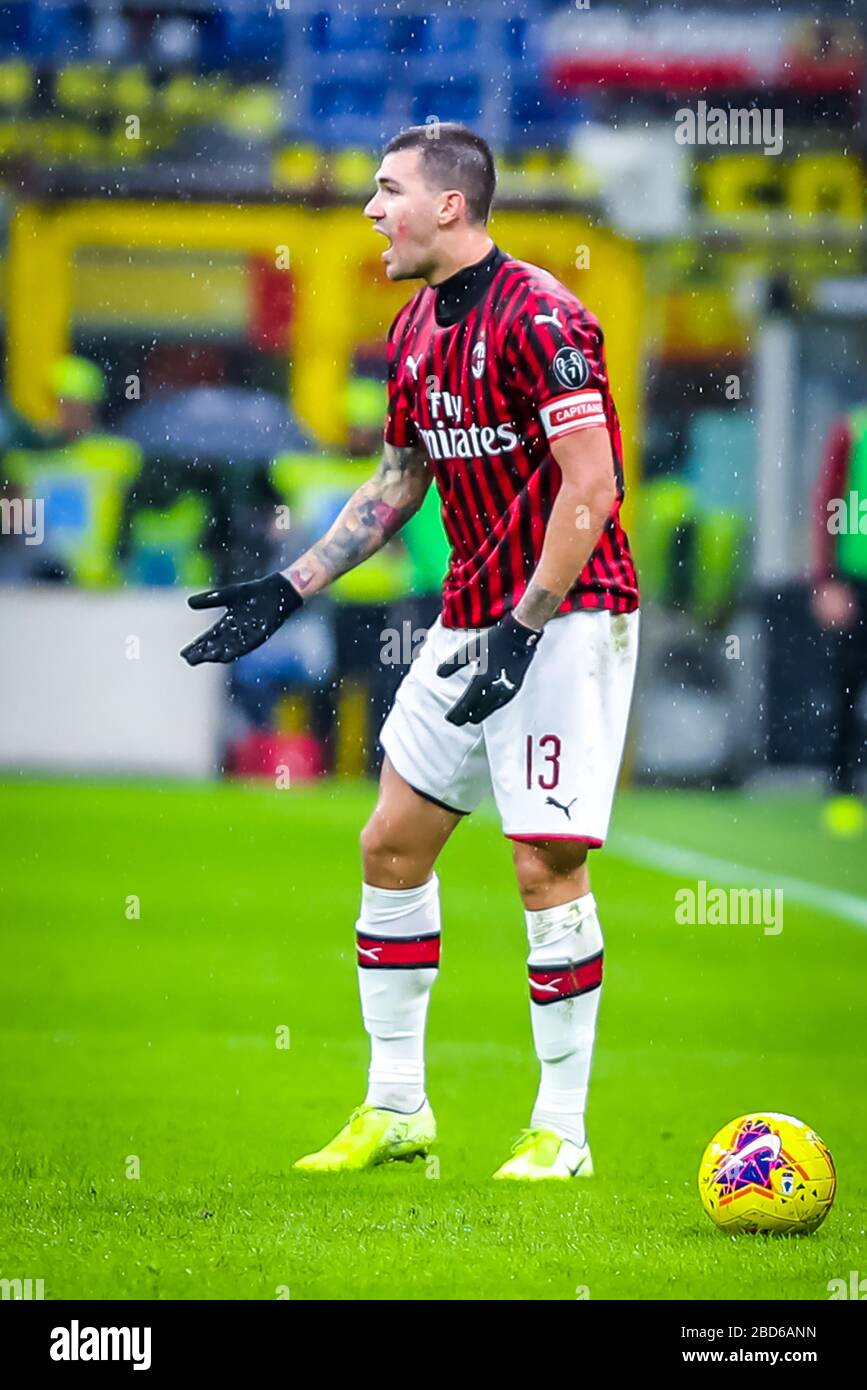 Alessio Romagnoli of AC Milan during italian soccer Serie A season 2019 ...