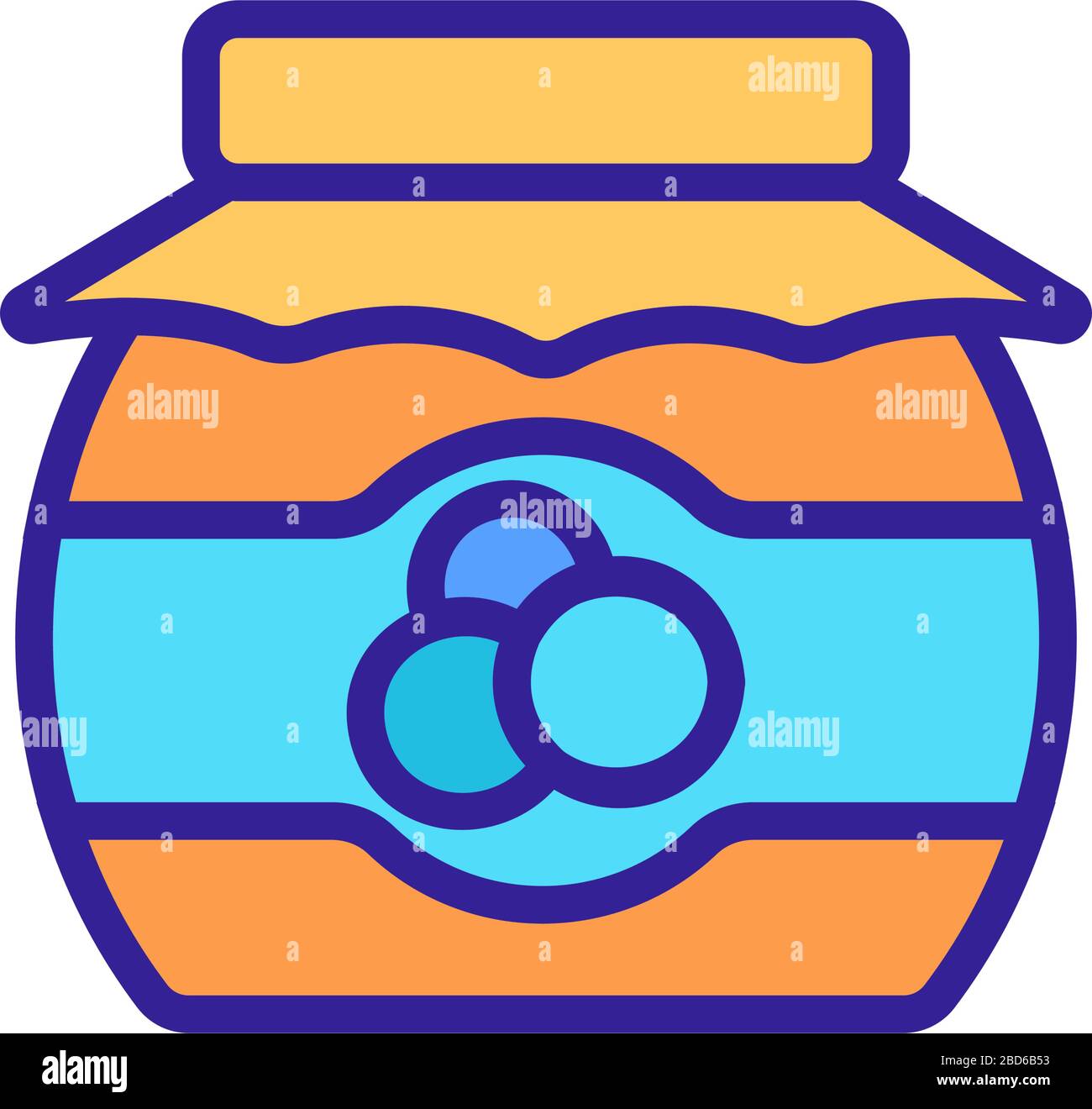 blueberry jam icon vector outline illustration Stock Vector Image & Art ...