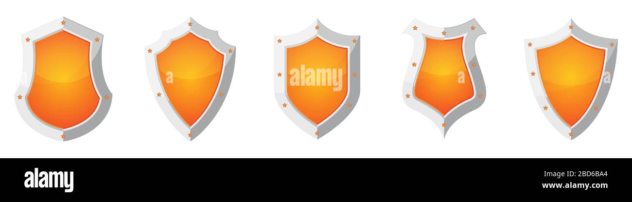 Yellow orange crest Stock Vector Images - Alamy