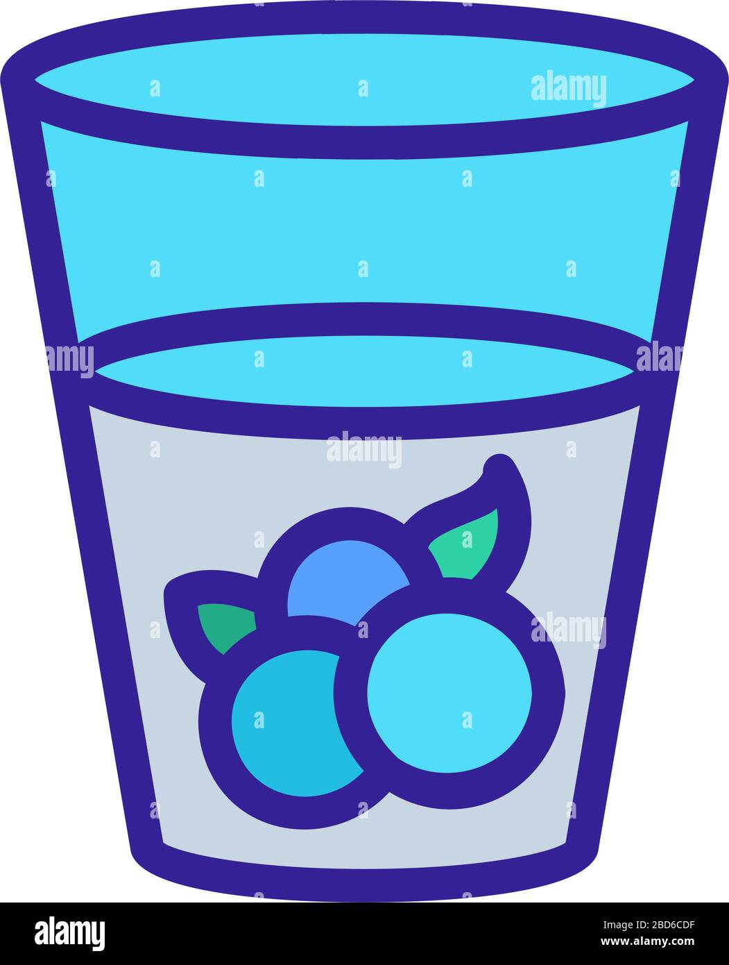 blueberry tea icon vector outline illustration Stock Vector Image & Art ...