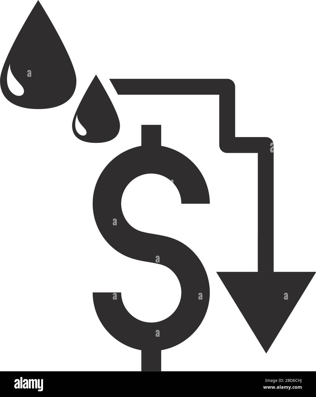 industry stock money trade crisis economy, oil price crash vector ...