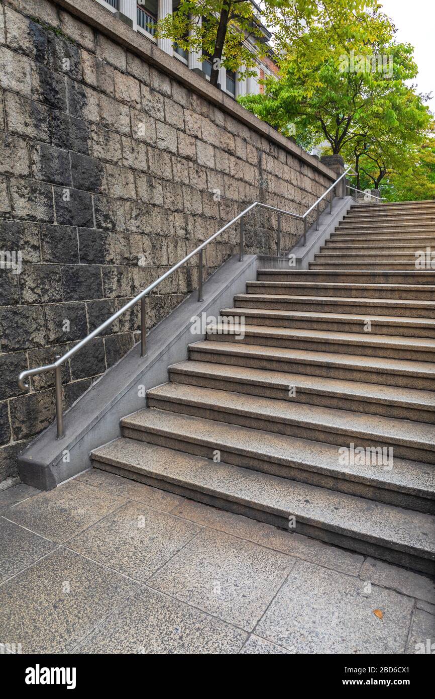 Outside Stairs to Park in Hong Kong Stock Photo - Alamy