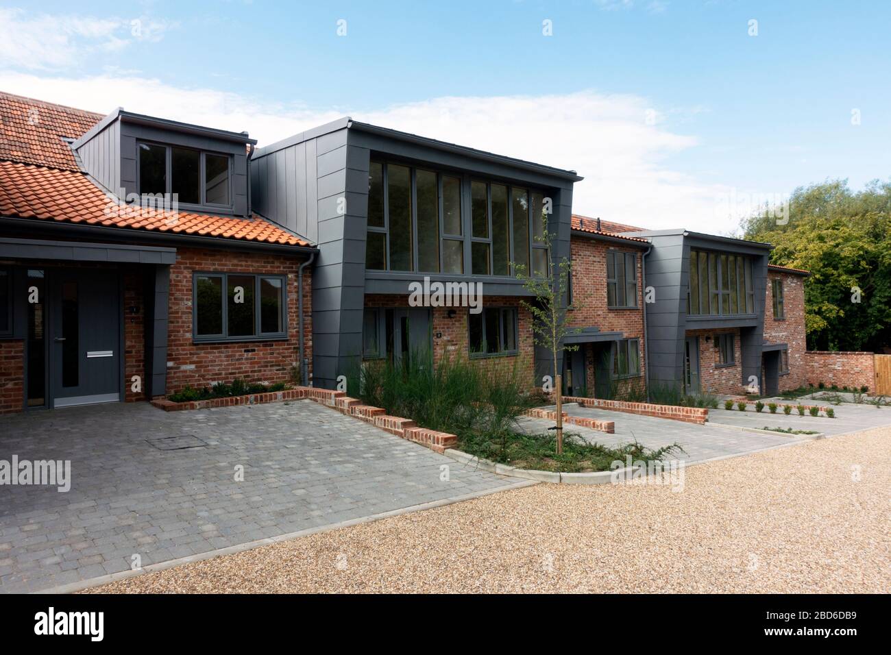 Newly built town houses Stock Photo - Alamy