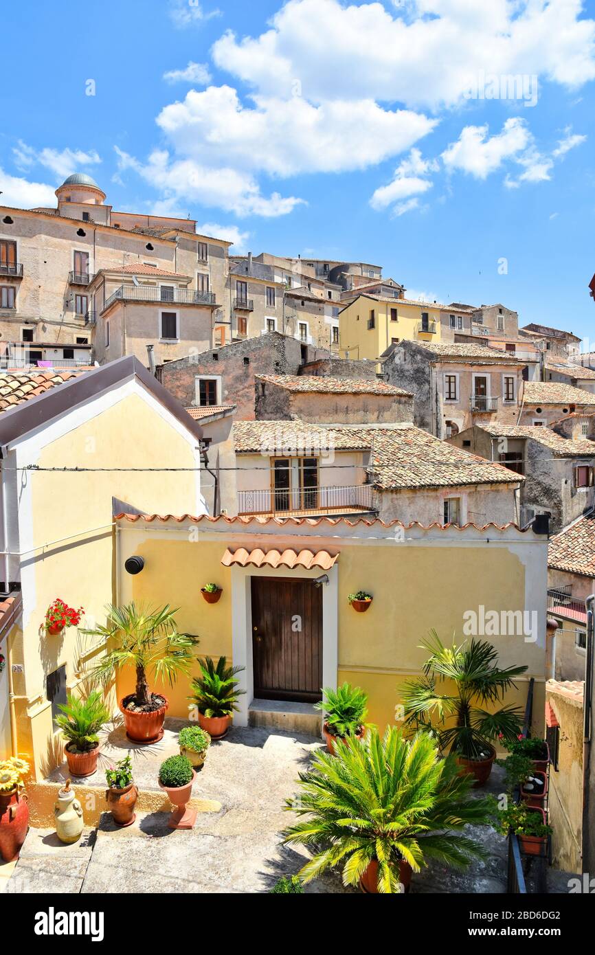 Panoramic view of a town in the Calabria region, Italy Stock Photo - Alamy