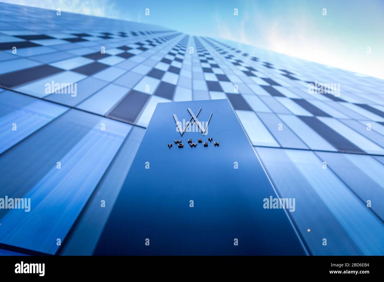 West Tower, New Deansgate Square. High rise building construction in ...