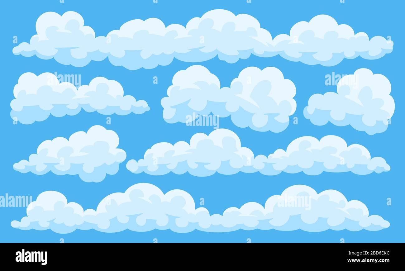 Set of cartoon clouds Stock Vector Image & Art - Alamy