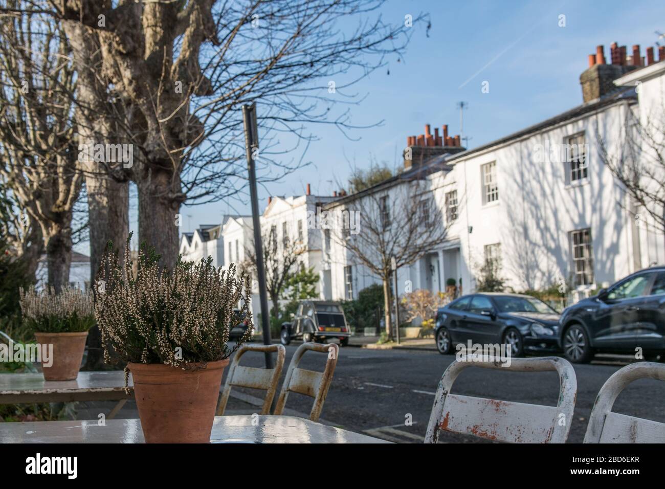 Hammersmith, London- An attractive street of terraced houses Stock ...