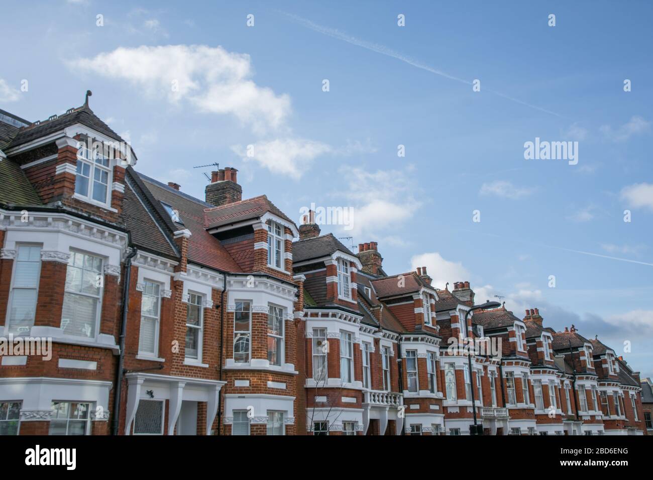 Street of typical terraced houses - London UK Stock Photo - Alamy