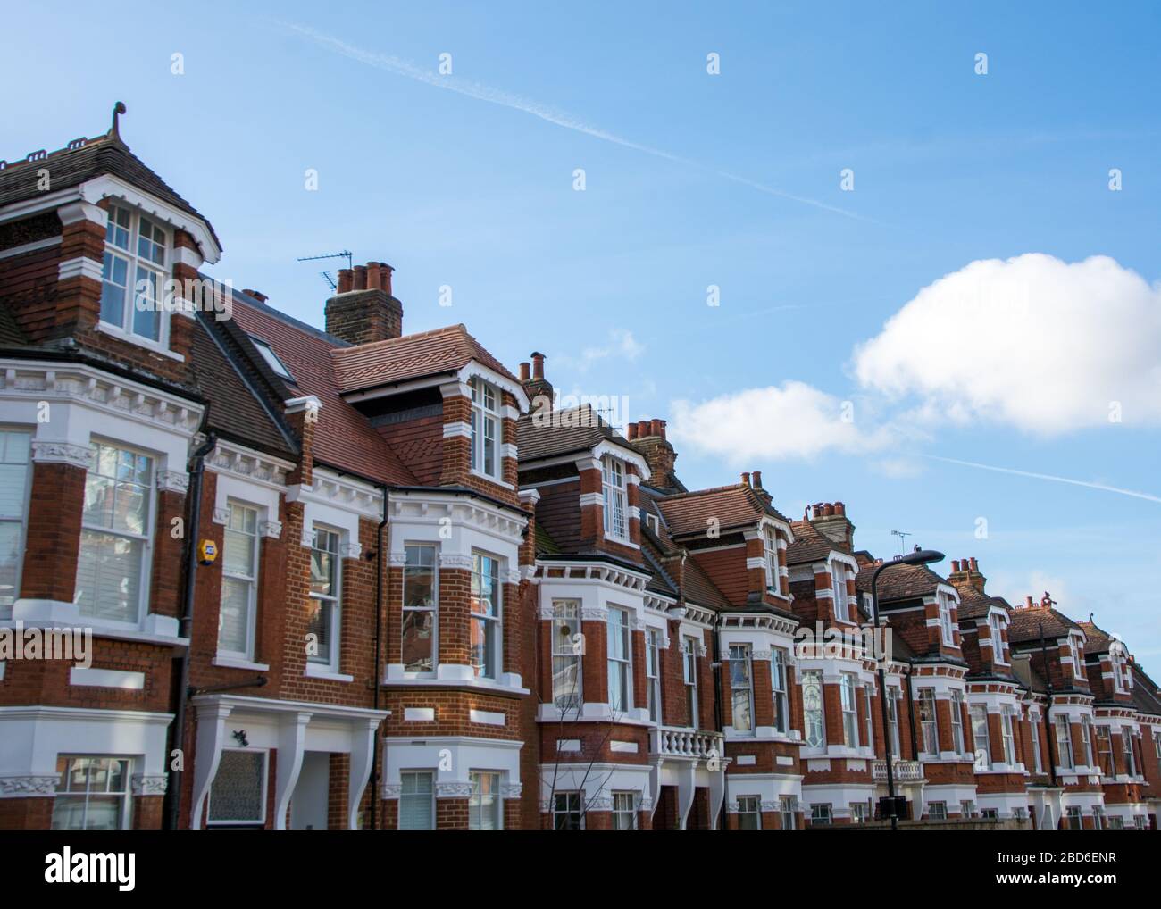 Street of typical terraced houses - London UK Stock Photo - Alamy