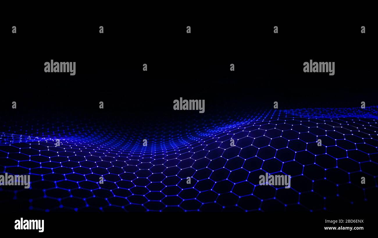 Abstract Hexagonal Technology Style Background Stock Photo - Alamy