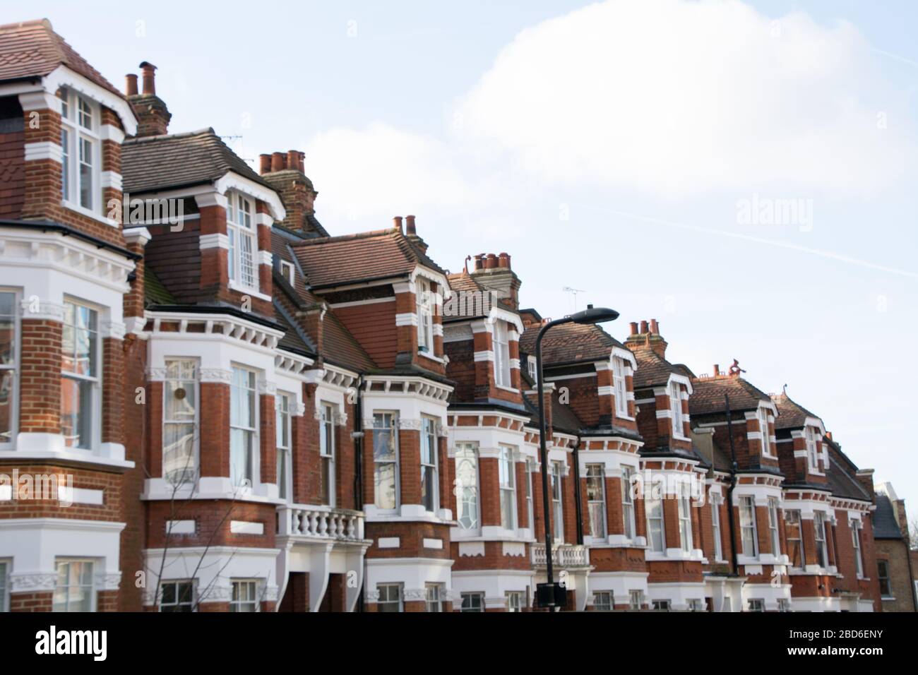 Street of typical terraced houses - London UK Stock Photo - Alamy