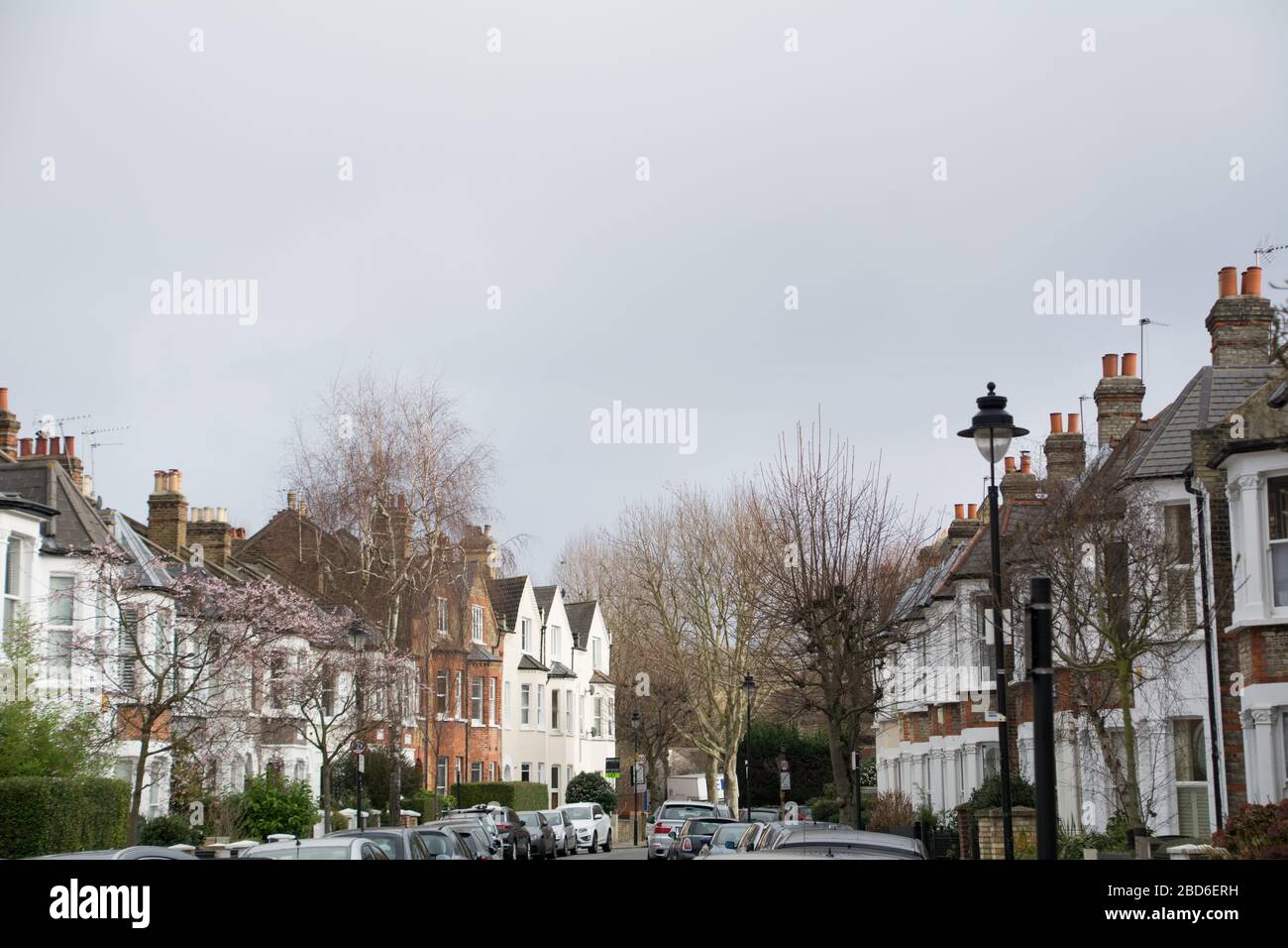 Street of typical terraced houses - London UK Stock Photo - Alamy