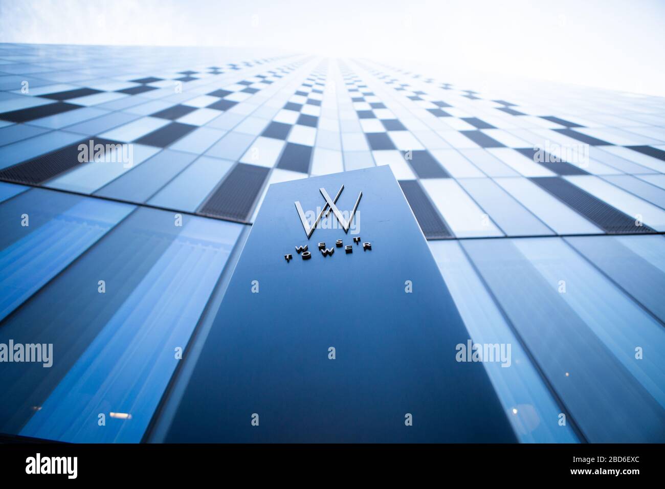 West Tower, New Deansgate Square. High rise building construction in ...