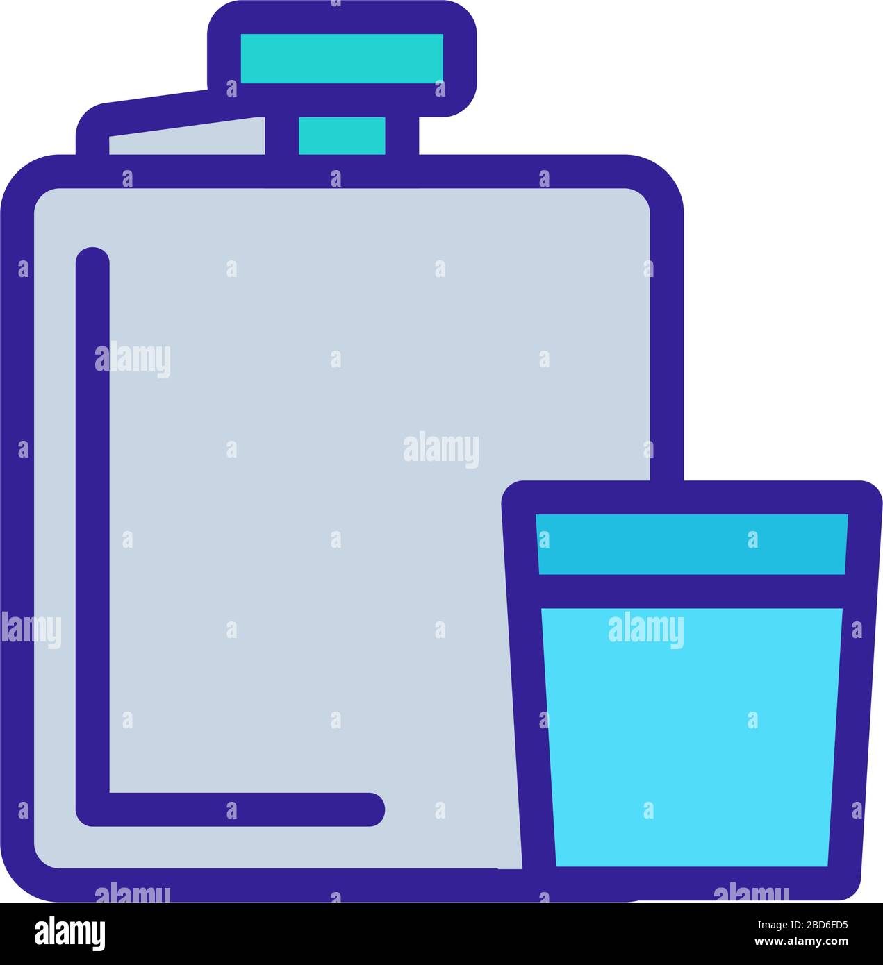 flask alcohol glass icon vector outline illustration Stock Vector Image ...