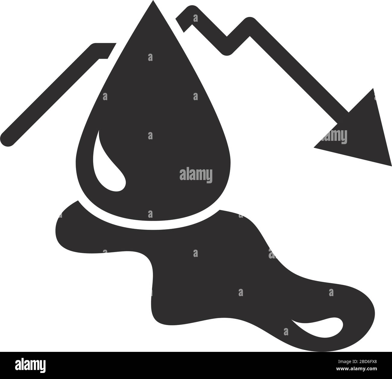 down arrow spilled petroleum trade crisis economy, oil price crash ...