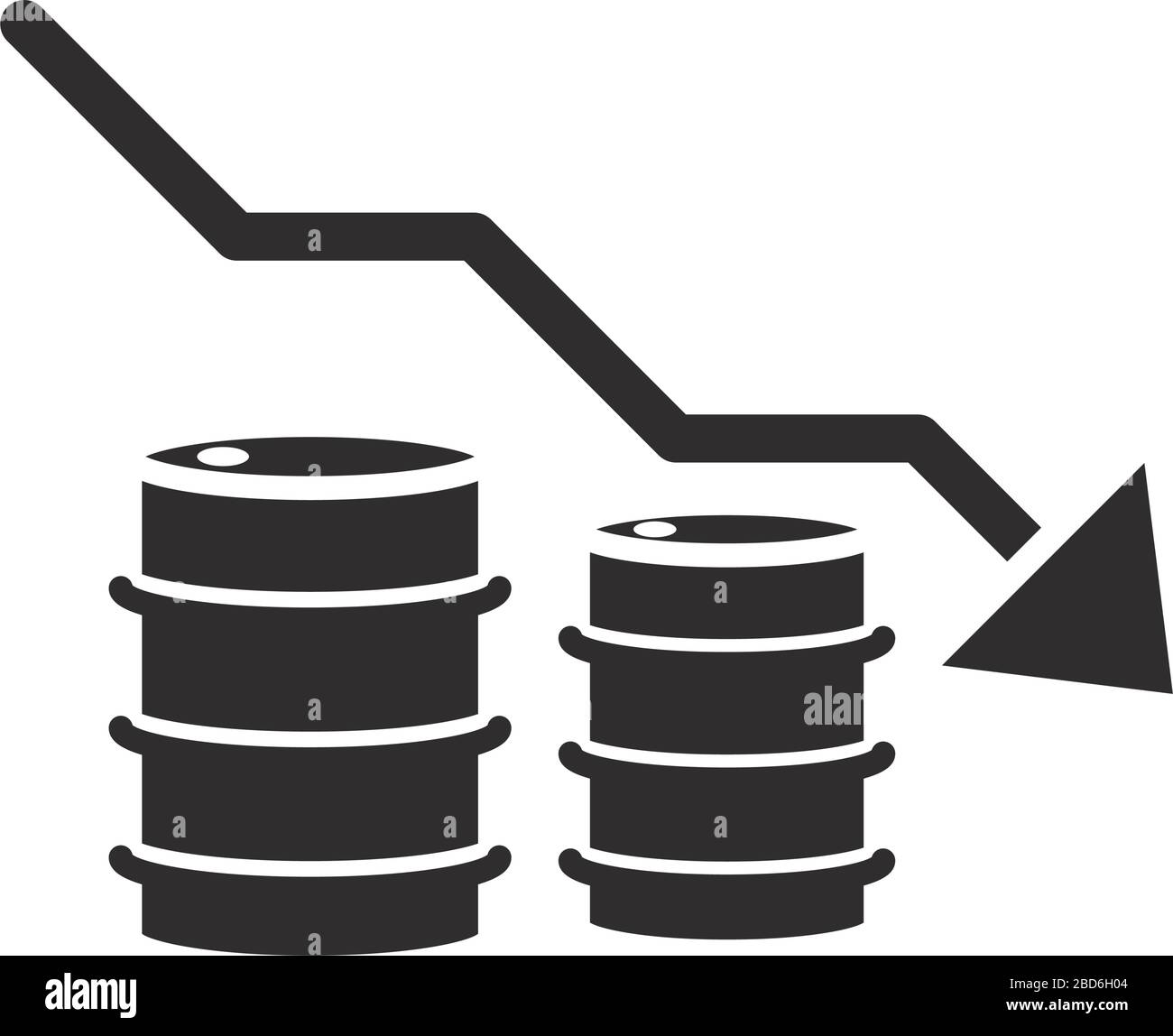 Downwards chart Stock Vector Images - Alamy
