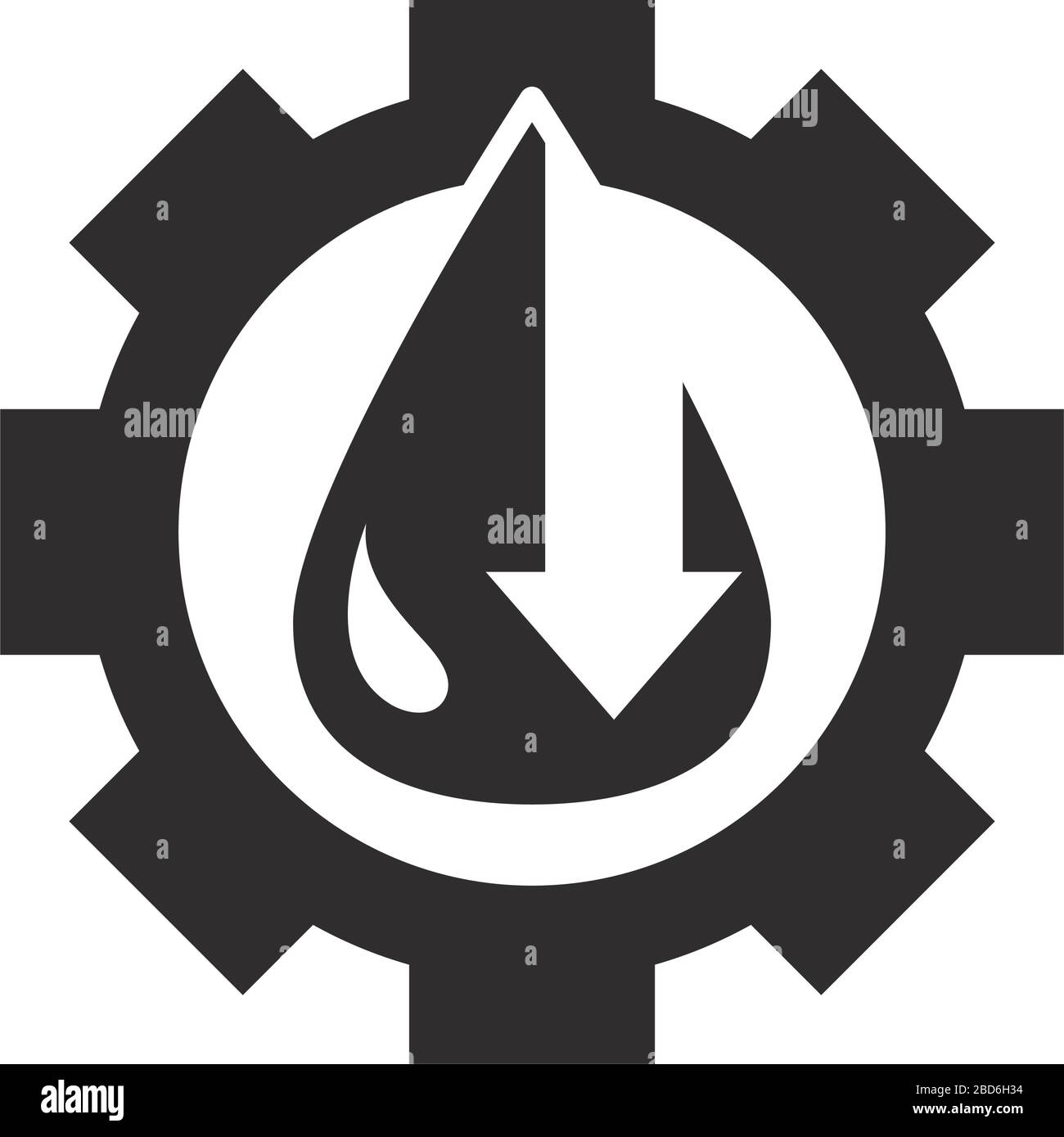 gear with drop down arrow trade crisis economy, oil price crash vector ...
