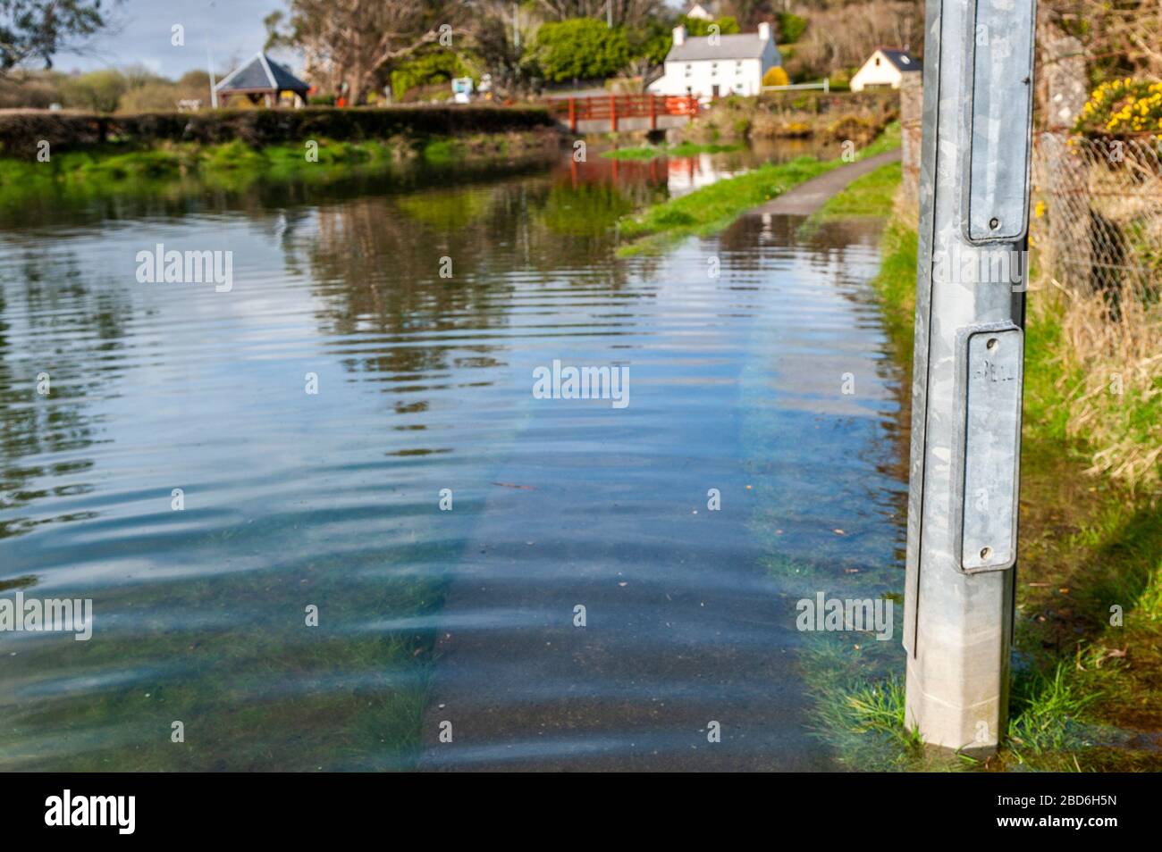 Ballydehob, West Cork, Ireland. 7th Apr, 2020. Ballydehob flooded this ...