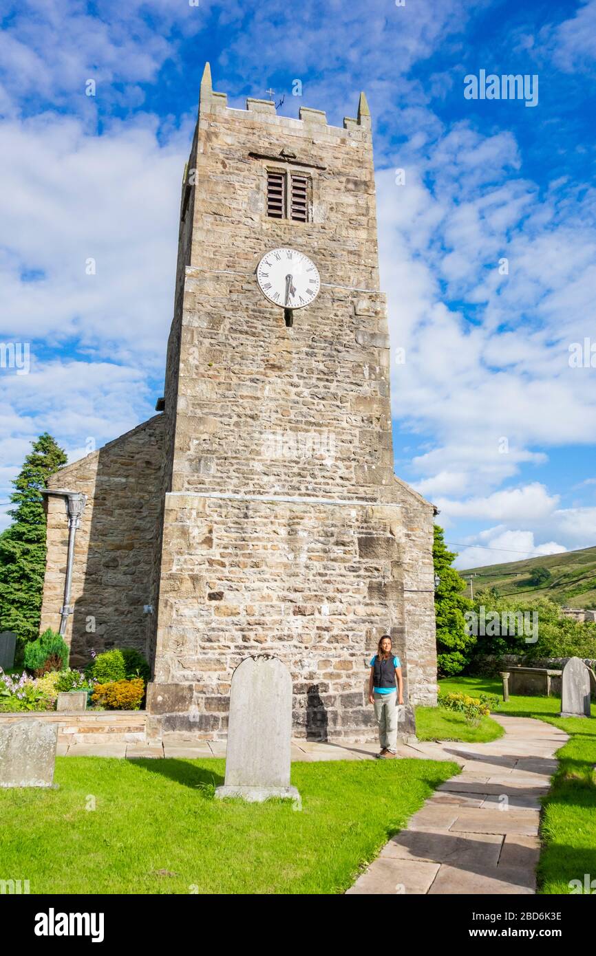 St Mary's church, Muker, Swaledale, Yorkshire Dales National Park ...