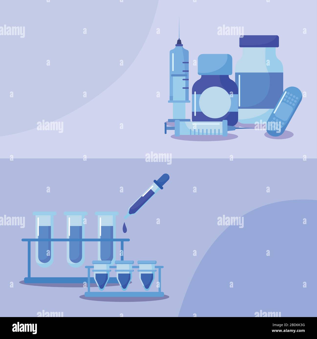 poster with vaccination icons and health, medical immunization vector ...