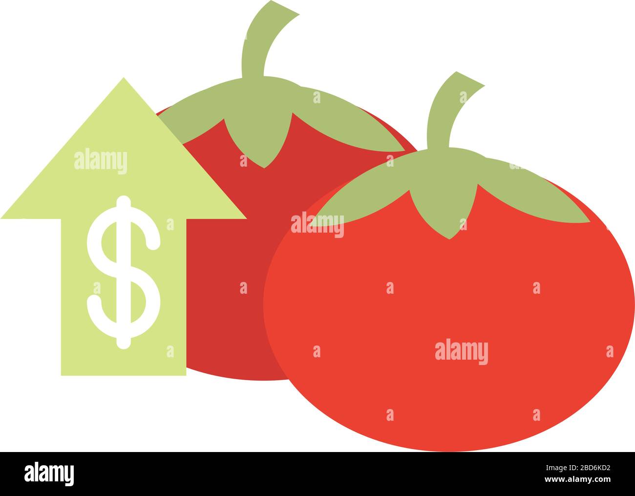 vegetables fresh tomatoes money market, rising food prices, flat style ...