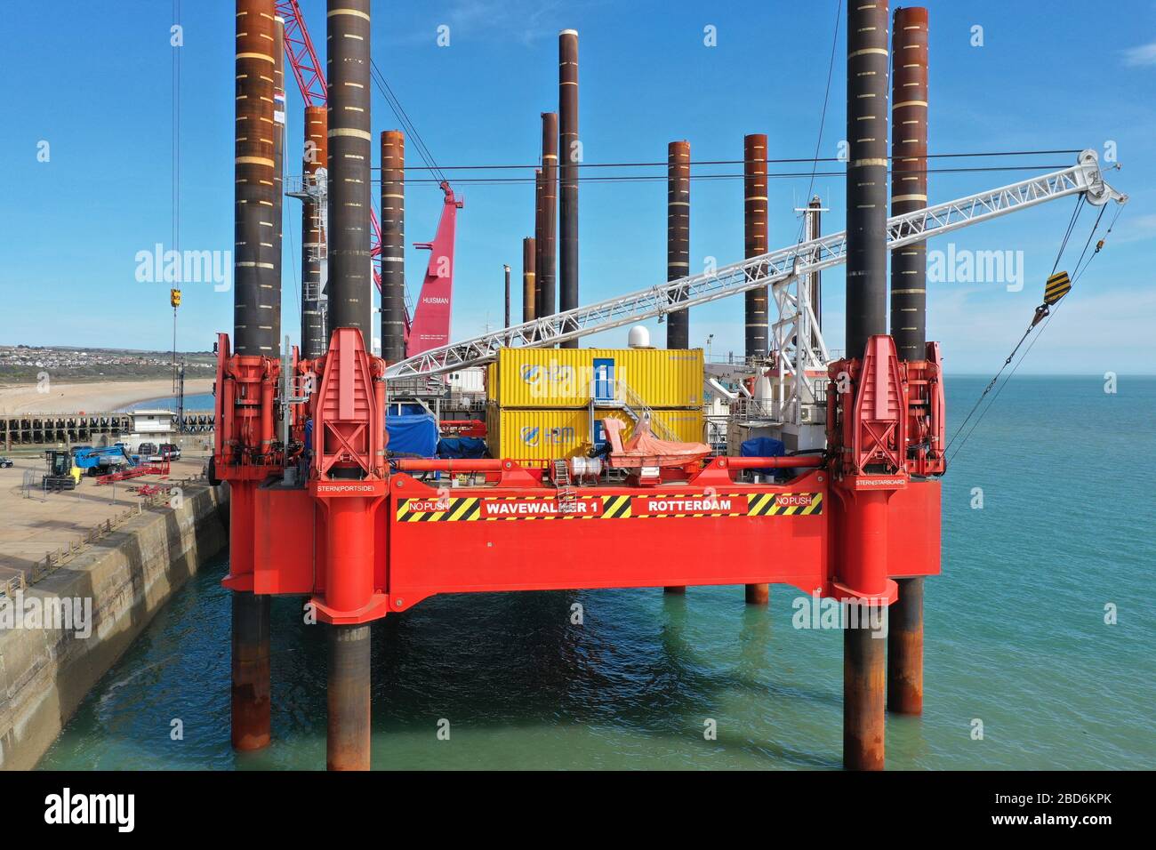 Fugro, jack up rig the excalibur at Newhaven port Stock Photo - Alamy