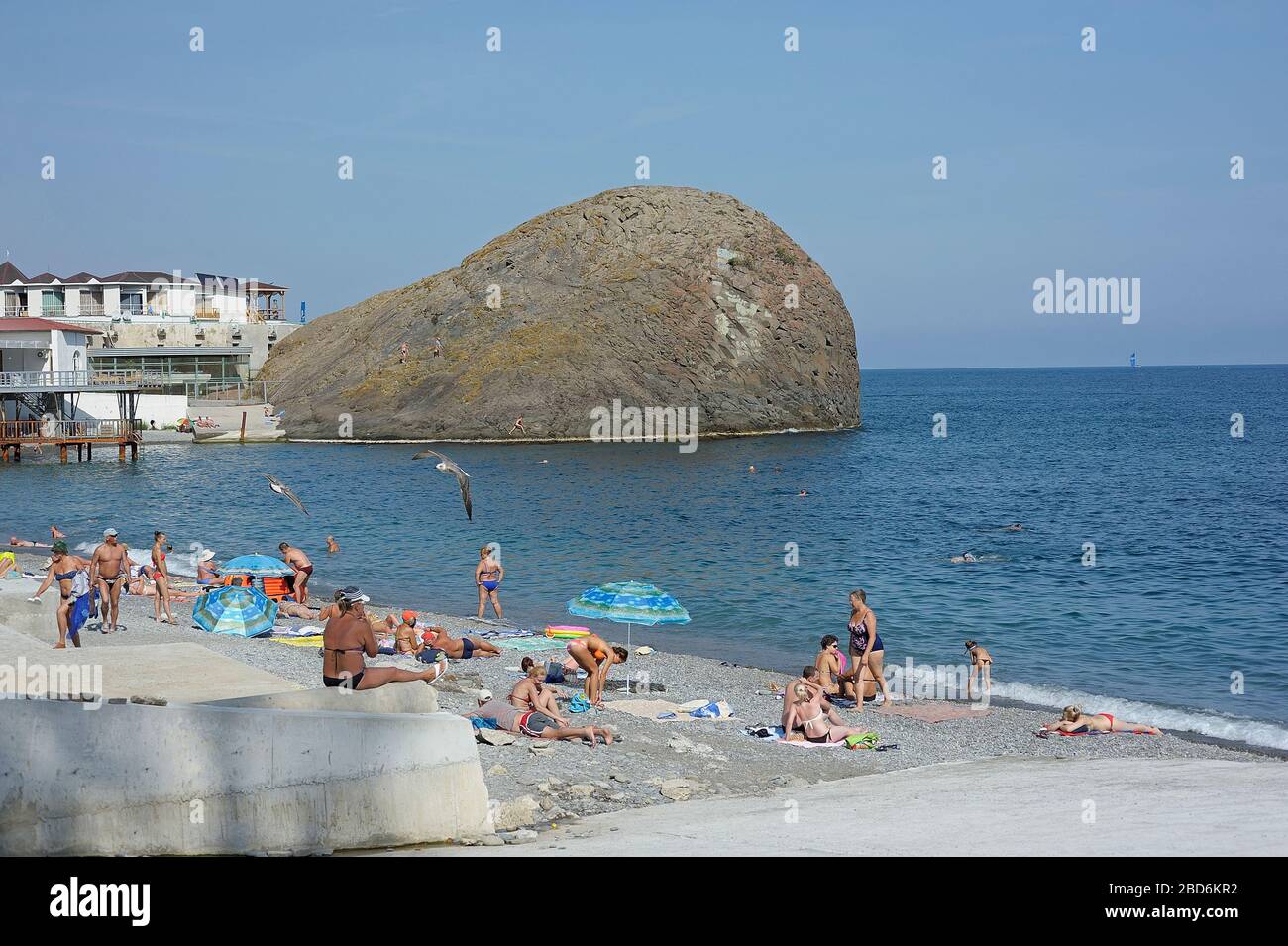 People swimming alushta beach crimea hi-res stock photography and ...