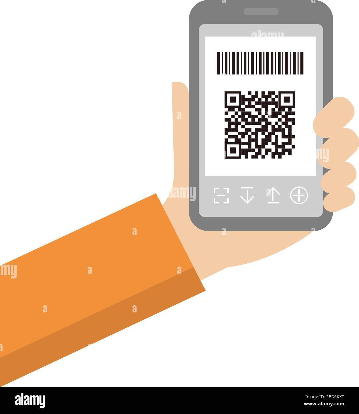 Barcode scanning app vector Stock Vector Images - Alamy
