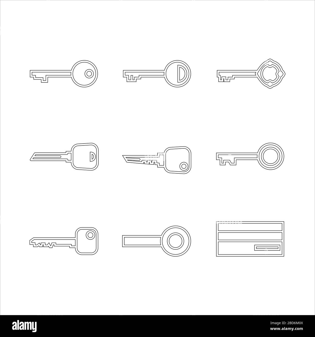 Keys icon set Stock Vector Image & Art - Alamy