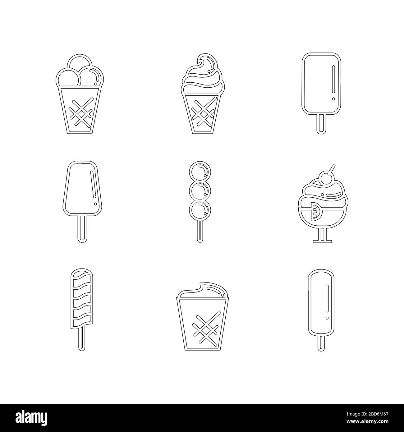 Ice cream icon set Stock Vector Image & Art - Alamy