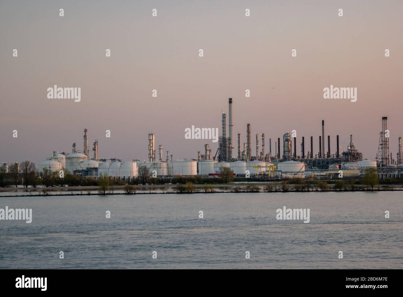 Moerdijk Netherlands April 2020, oil tanker inlandshipping with on the ...