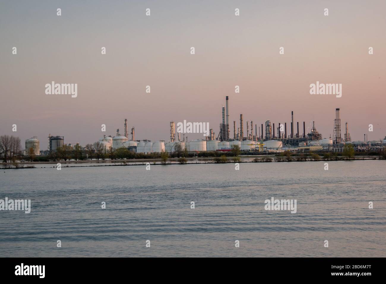 Moerdijk Netherlands April 2020, oil tanker inlandshipping with on the ...