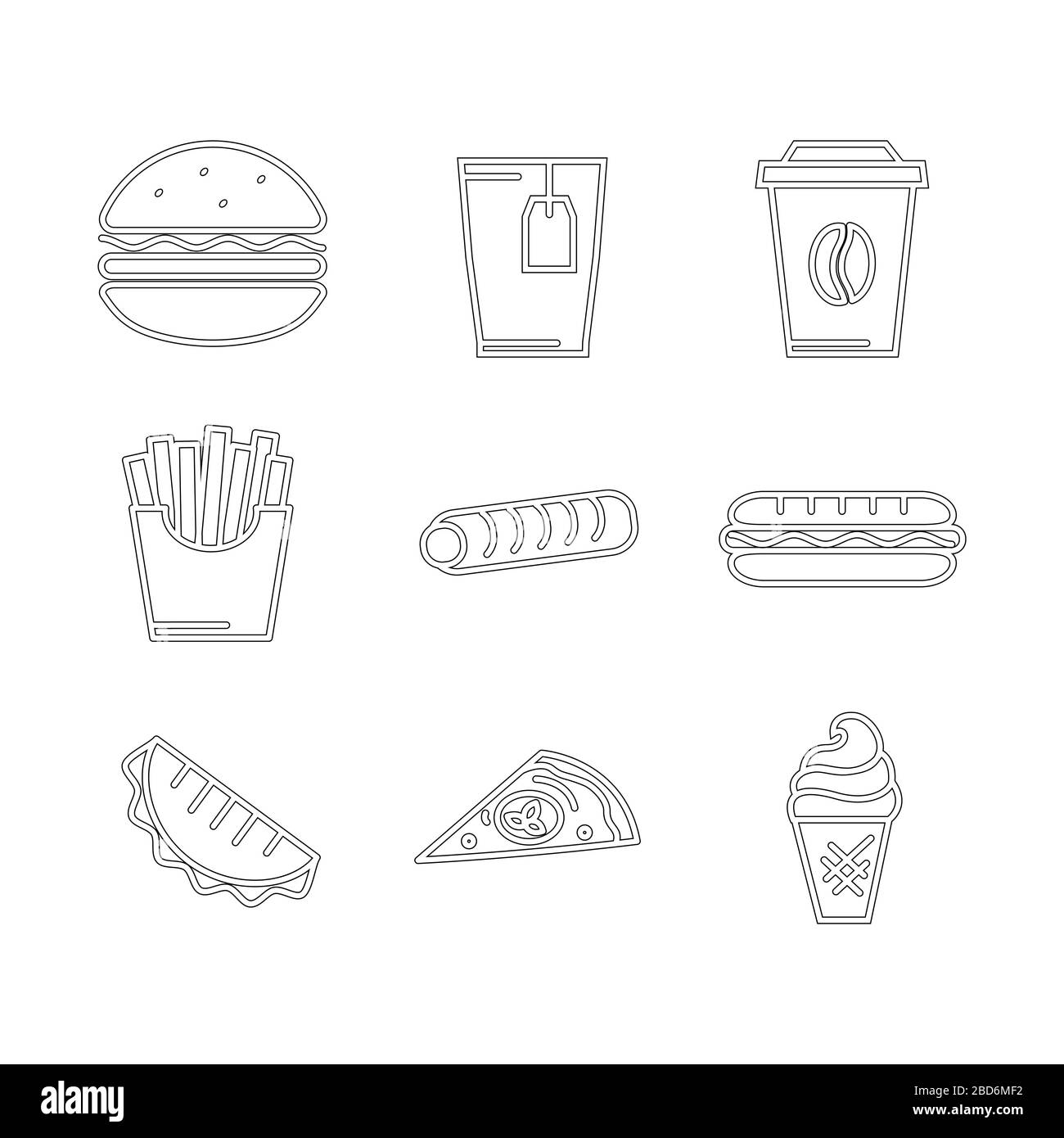 Fast food icon Stock Vector Image & Art - Alamy