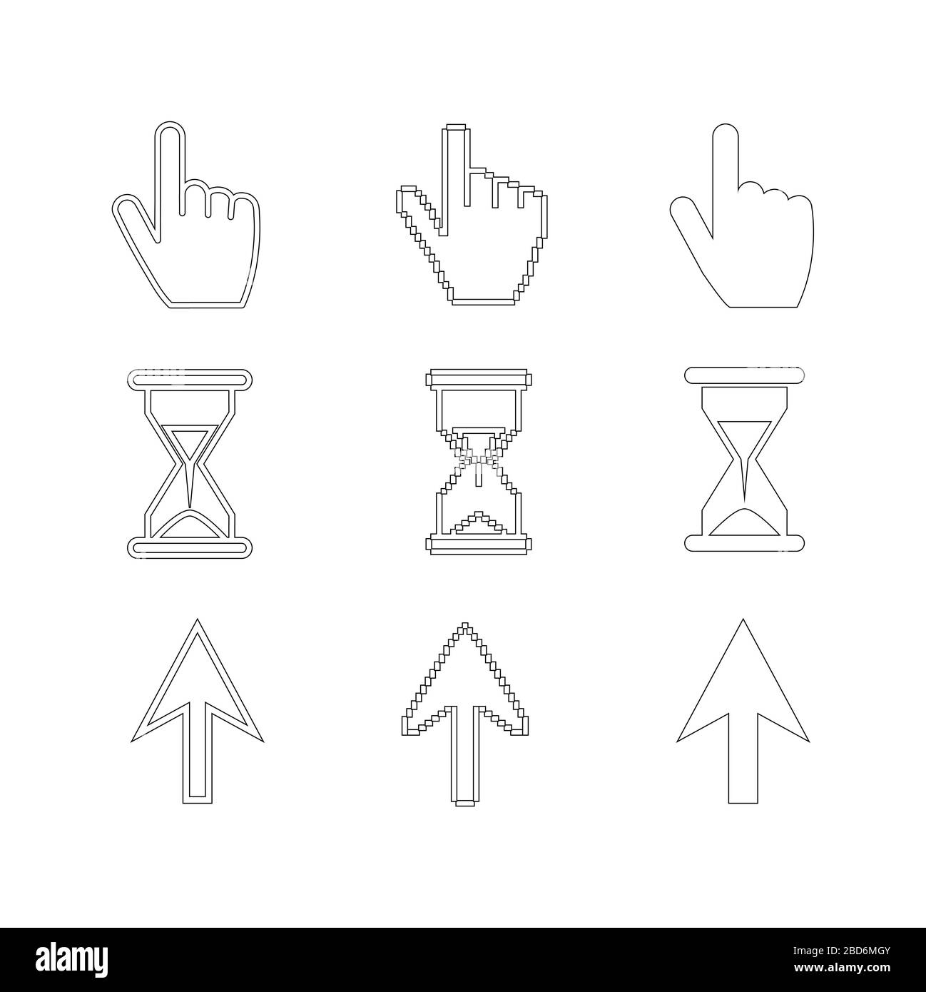 Set black computer cursors Stock Vector Images - Alamy