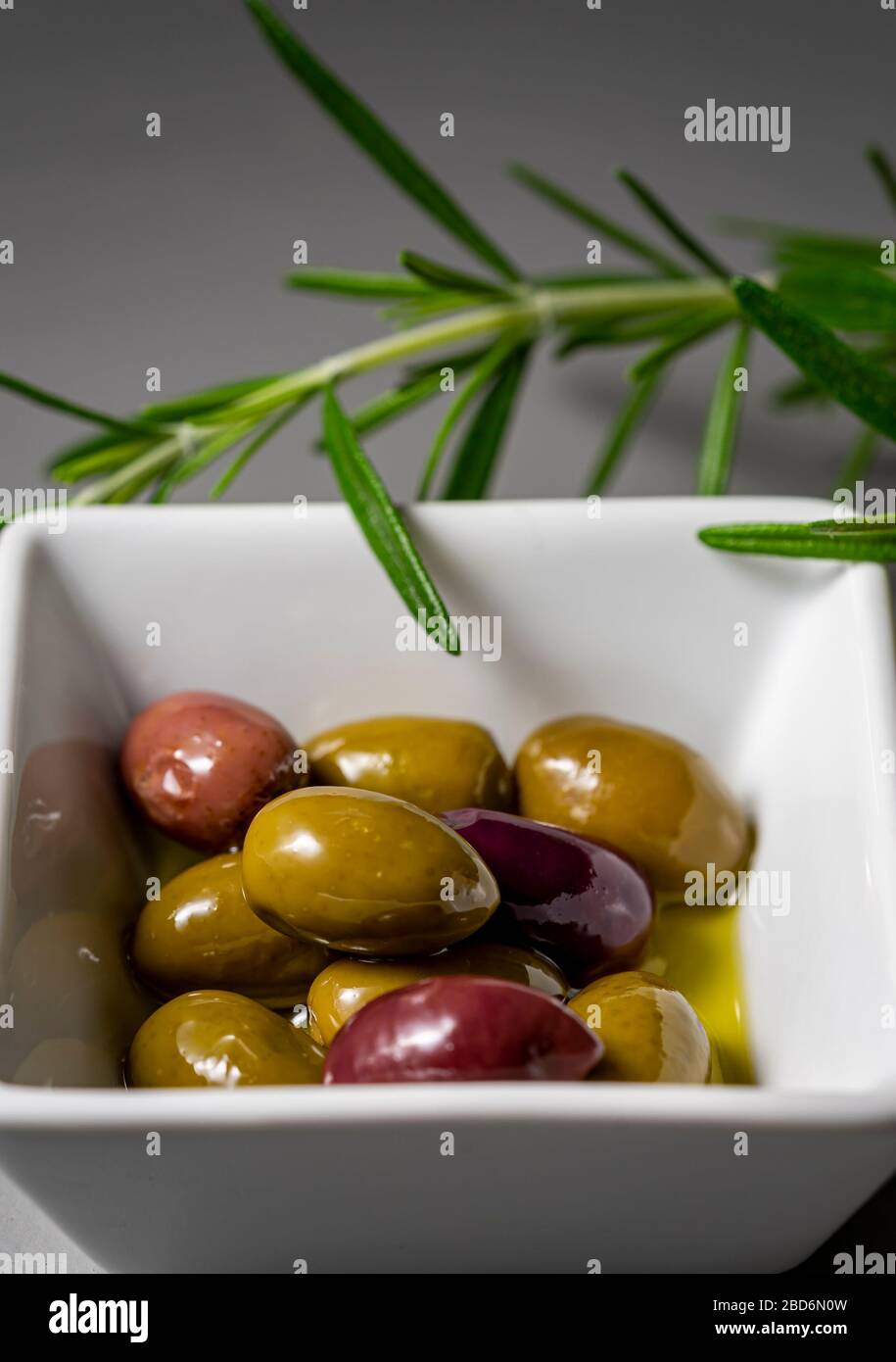 Close up olives herb hi-res stock photography and images - Alamy