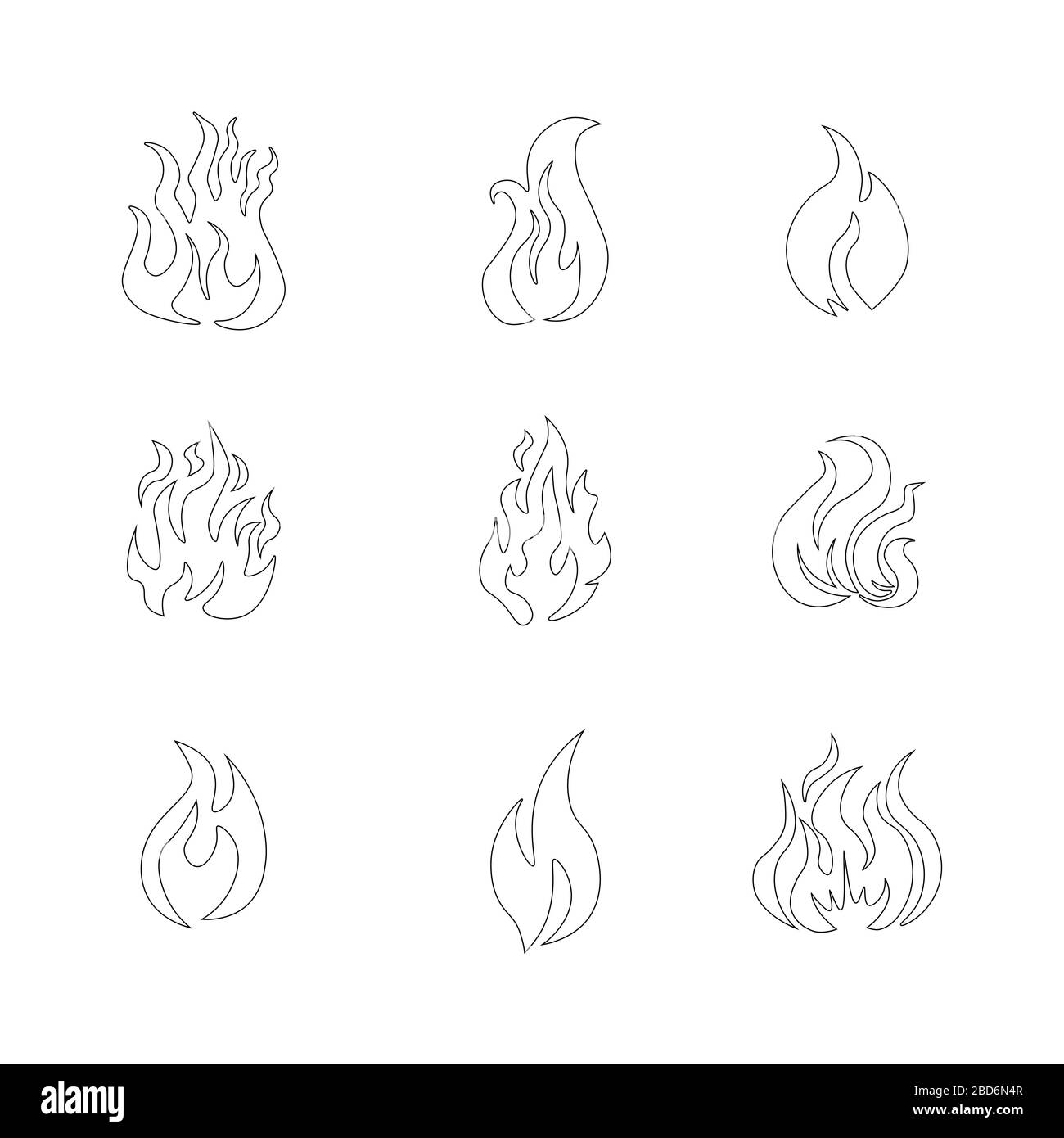 Fire icon sign symbol Black and White Stock Photos & Images - Alamy