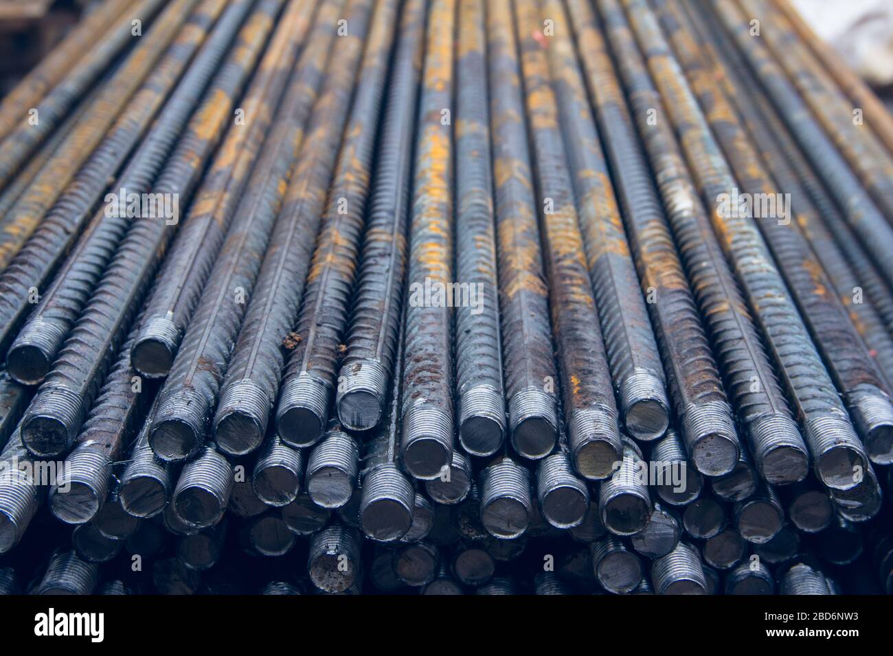 Construction rebar steel work reinforcement. Material for construction ...