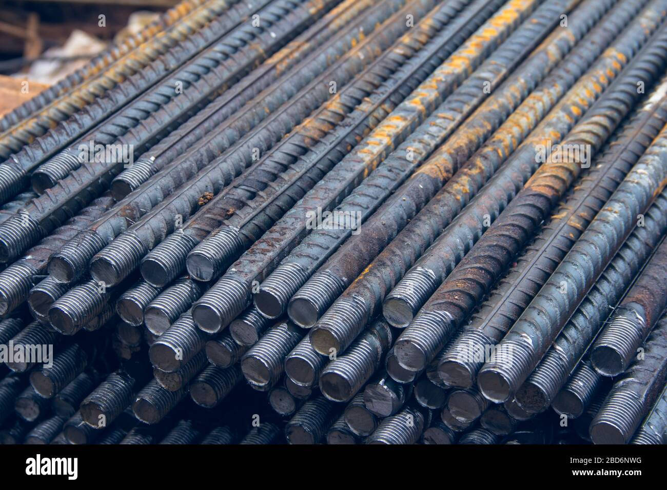 Construction rebar steel work reinforcement. Material for construction ...