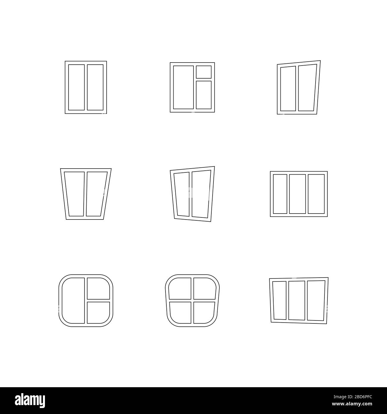 Window icon set Stock Vector Image & Art - Alamy