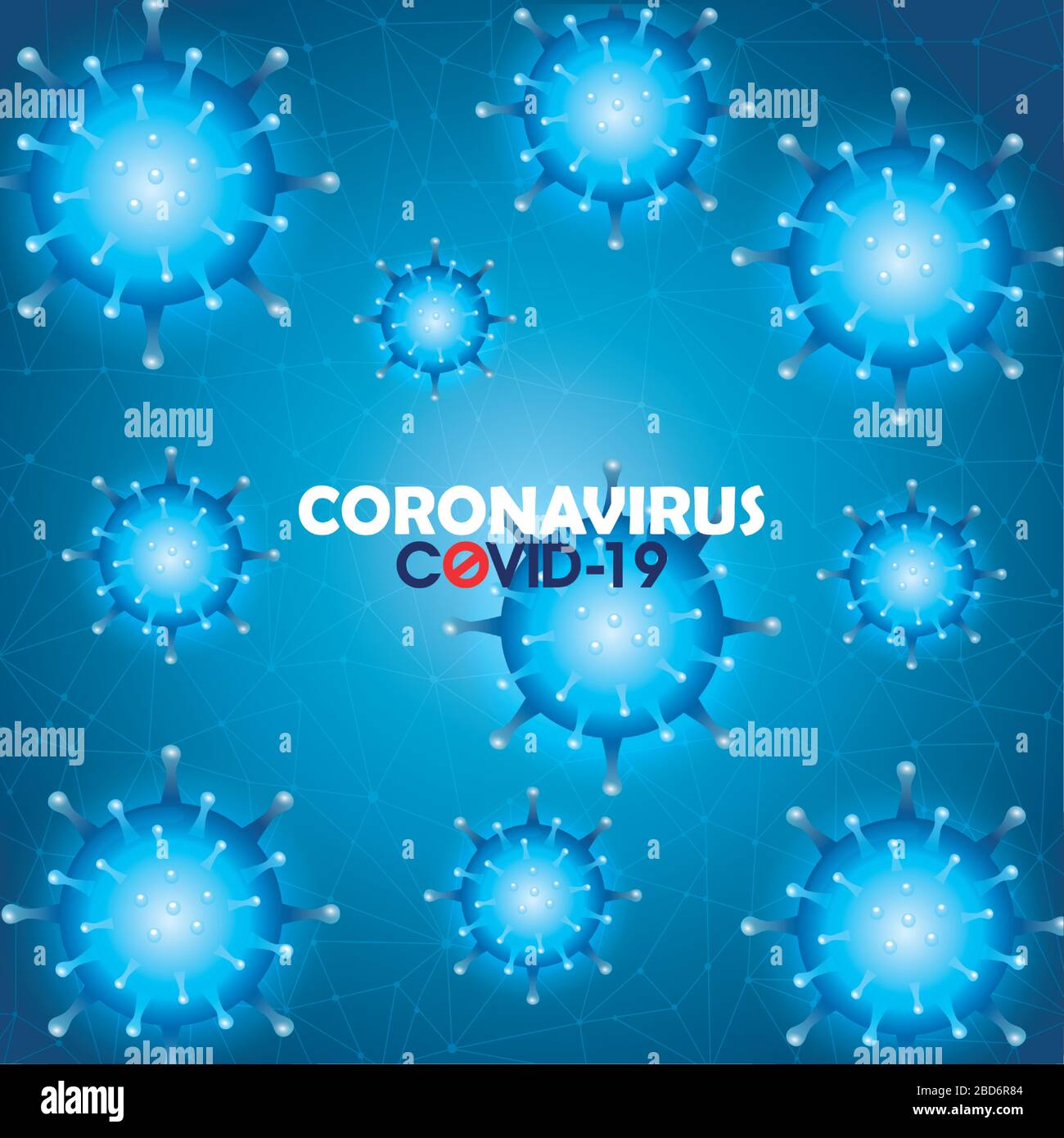 covid 19 particles and lettering of campaign background Stock Vector ...