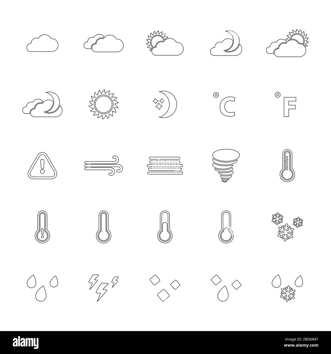 Weather icon Black and White Stock Photos & Images - Alamy
