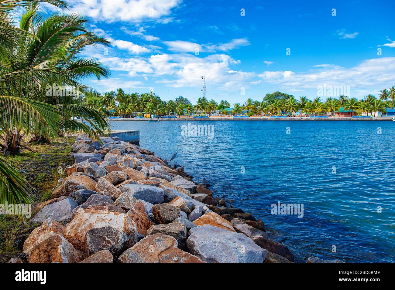 Maldive islands rock bay with ocean waves Stock Photo - Alamy